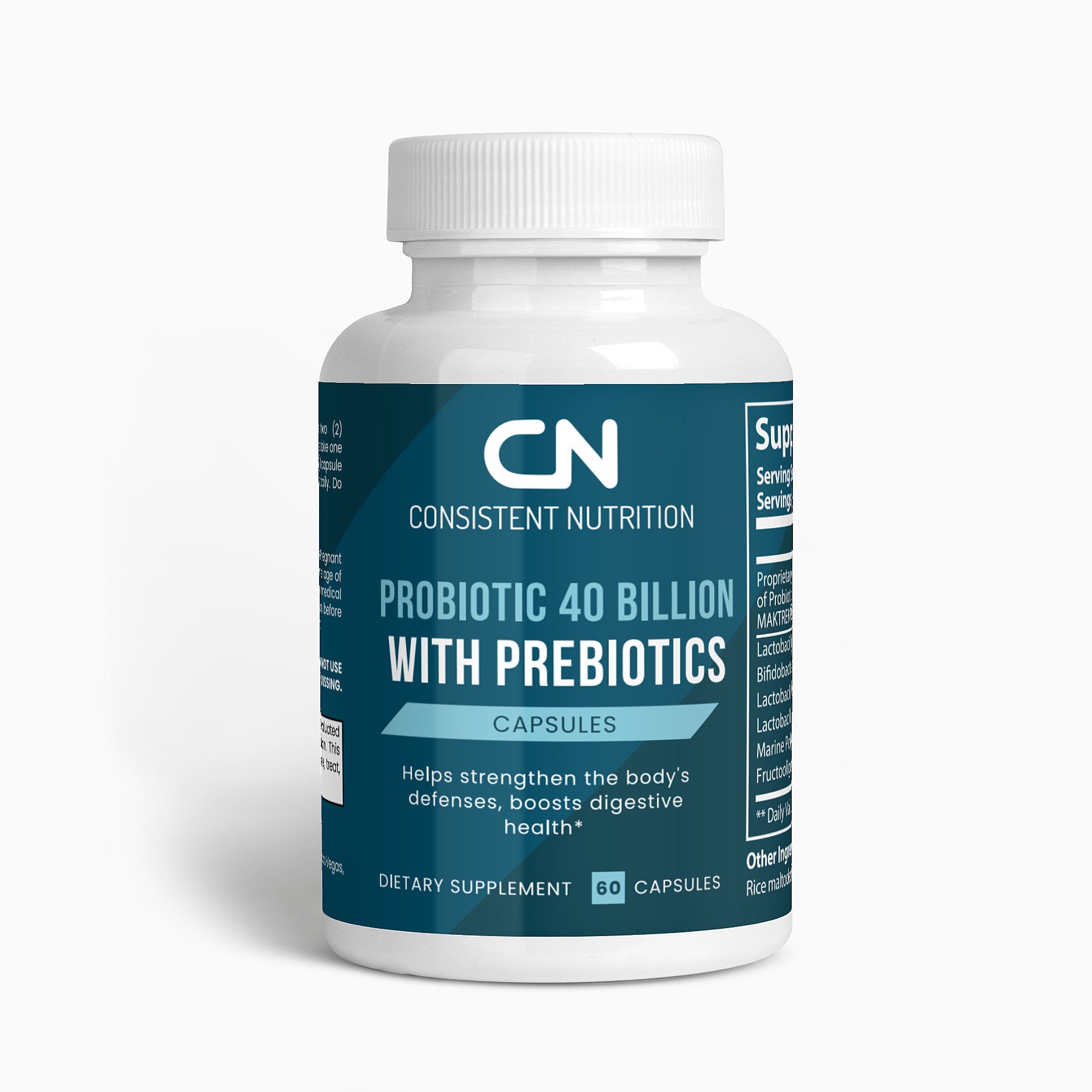 Probiotic 40 Billion with Prebiotics – Consistent Nutrition